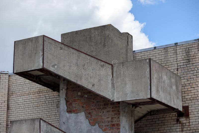 .a Modern, Gray Architectural Building with Irregular and Sharp Shapes ...