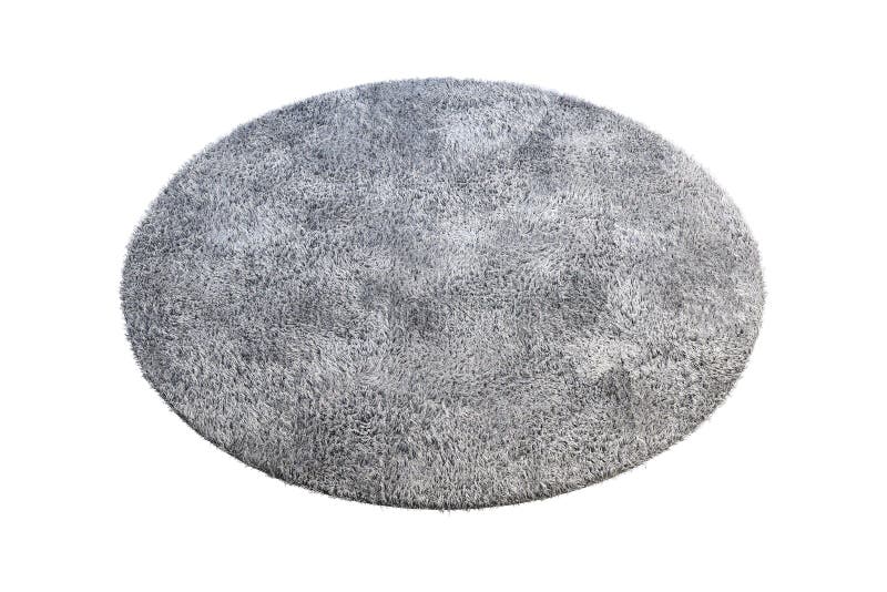 Modern Gray Rug with High Pile. 3d Render Stock Illustration ...