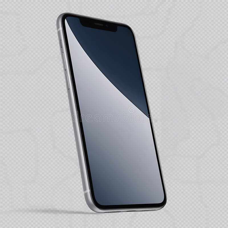 Modern Gray Smartphone Mockup Transparent Background Stock Photos ...