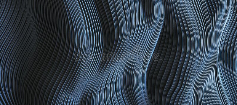 Modern Gray Wavy Pattern Wide Backdrop. Stock Illustration ...