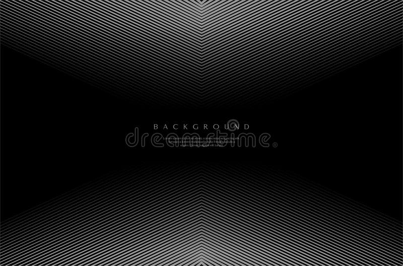Modern Grayscale Striped Lines Abstract Background. Technology Blend ...
