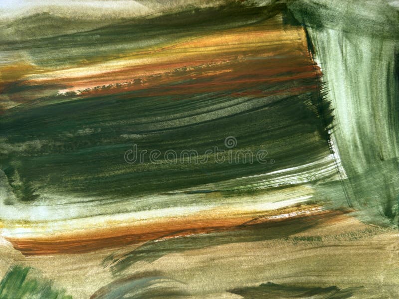 Modern Green Abstract Contemporary Art. Expressive Paint. Stock ...