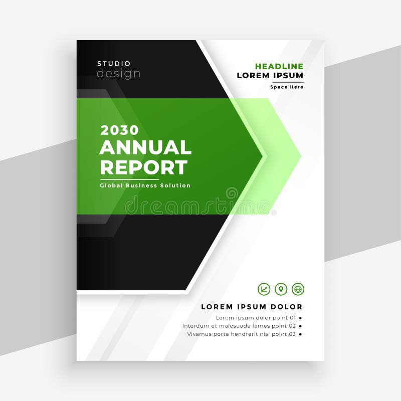 Modern Green Annual Report Business Flyer Template Stock Vector ...