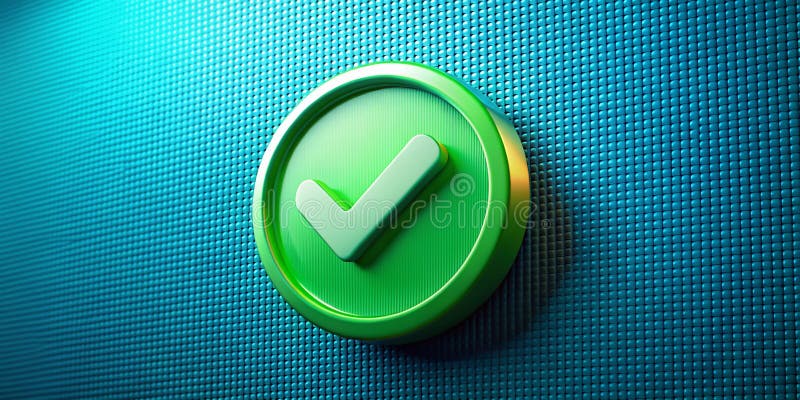 Modern Green Checkmark Button for Confirmation and Action on a Clean ...
