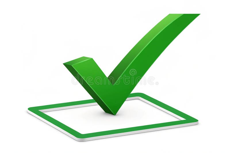 Green Tick Checkmark Icon for Checkbox Marker Symbol Stock Illustration ...