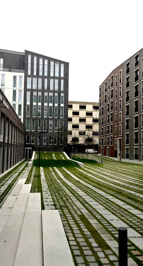 Modern green courtyard stock photo. Image of classic - 60594624