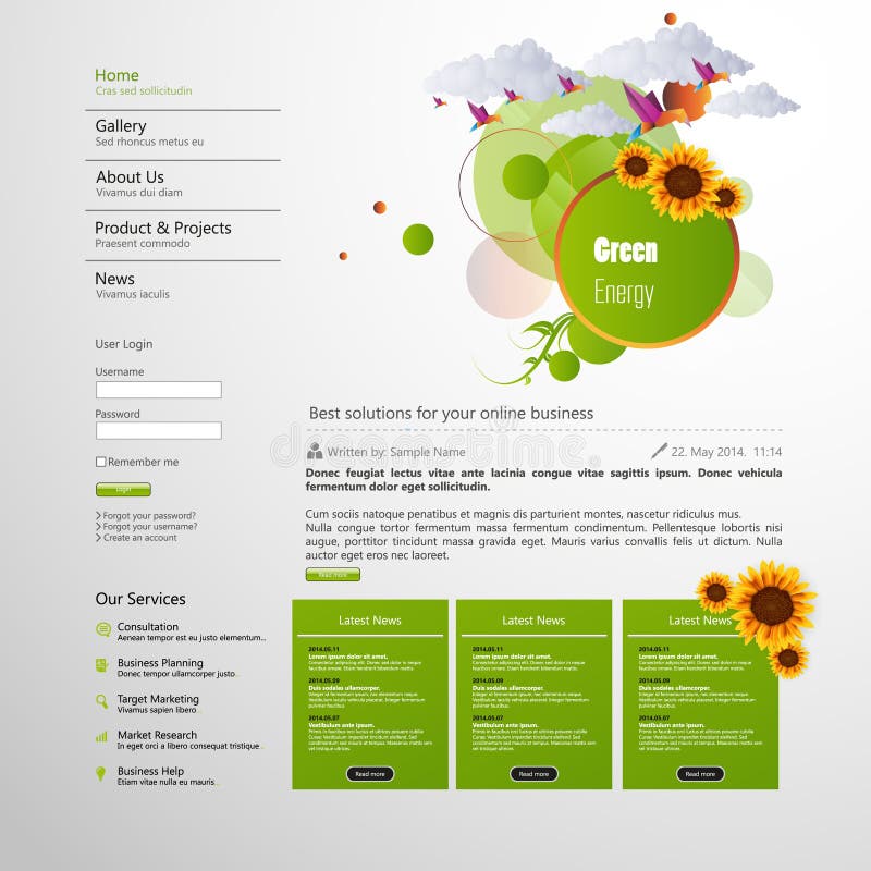 Green abstract web design stock vector. Illustration of business - 38338405