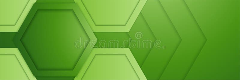 Modern Green Hexagon Banner Background. Vector Abstract Graphic Design ...