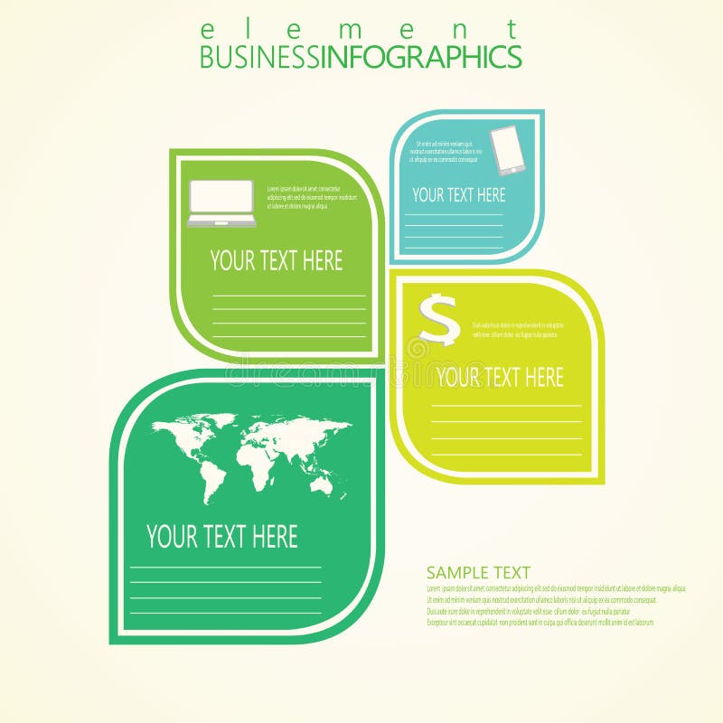 Modern Green Infographic Design . Vector Stock Vector - Illustration of ...