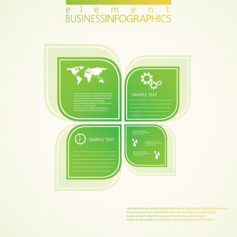 Modern Green Infographic Design. Vector Stock Vector - Illustration of ...