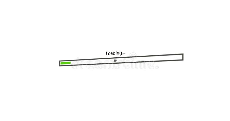 Modern Green Loading Bar on White Background Stock Illustration ...
