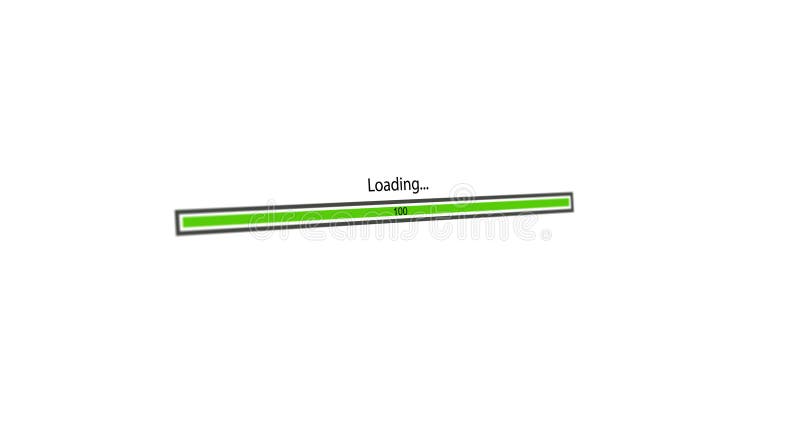 Modern Green Loading Bar on White Background Stock Illustration ...