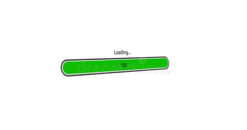 Modern Green Loading Bar on White Background Stock Illustration ...