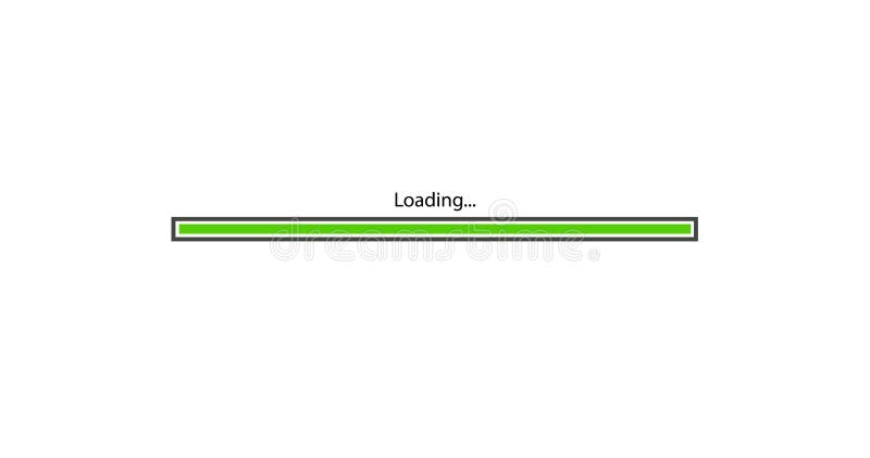 Modern Green Loading Bar on White Background Stock Illustration ...