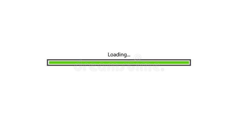 Modern Green Loading Bar on White Background Stock Vector ...