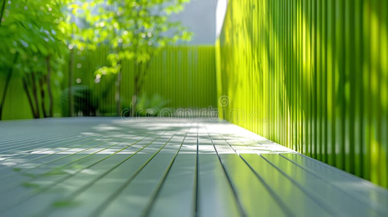 Modern Green Outdoor Deck Sunlight Shadows Stock Photos - Free ...