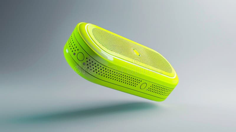 Modern Green Smart Speaker on Gradient Background. Generative Ai Stock ...