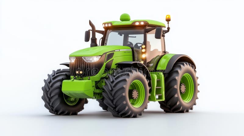 Modern Green Tractor with Advanced Design and Features Stock ...