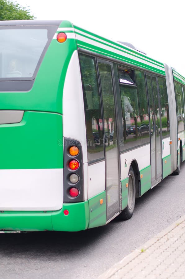 Green Electric Bus with Rechargeable Battery - Elecric Power Editorial ...