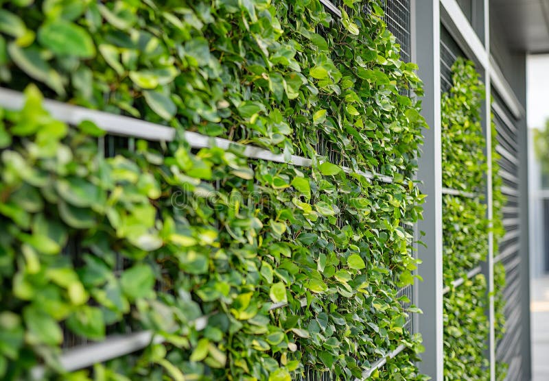 Modern Green Wall, Lush Vertical Garden Design High Quality Image Stock ...