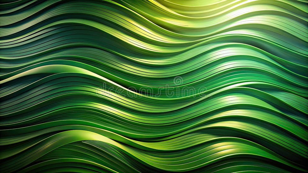 Modern Green Wave Pattern Design Template Dynamic Backgrounds for ...