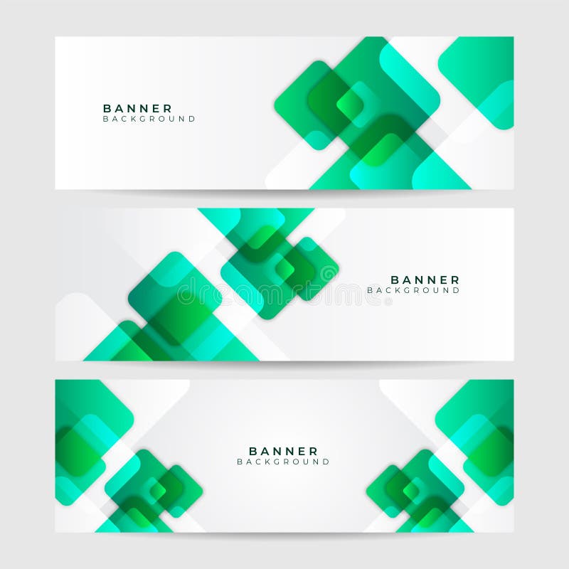 Modern Green and White Abstract Square Banner Background. Vector ...