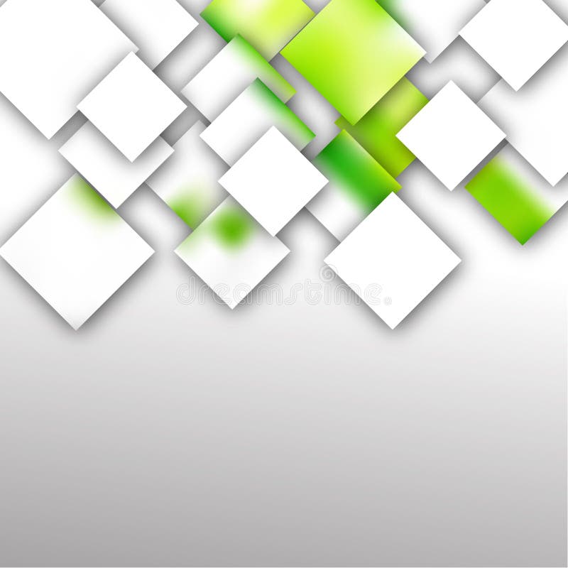 Modern Green and White Square Abstract Background Vector Illustration ...