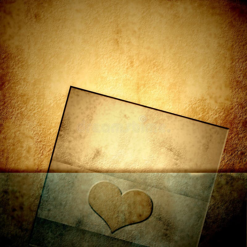 Modern greeting heart card stock illustration. Illustration of backdrop ...