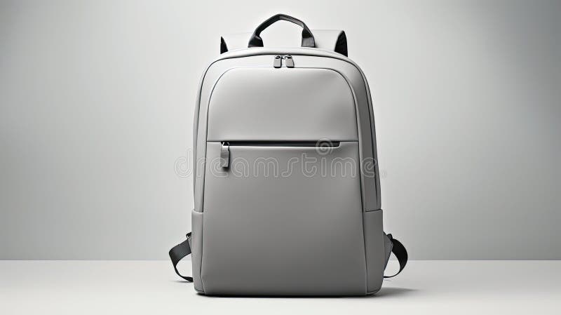 Modern grey backpack stock illustration. Illustration of backpack ...