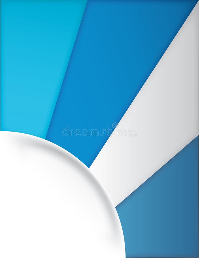 Modern Grey and Blue Flyer Template Stock Illustration - Illustration ...