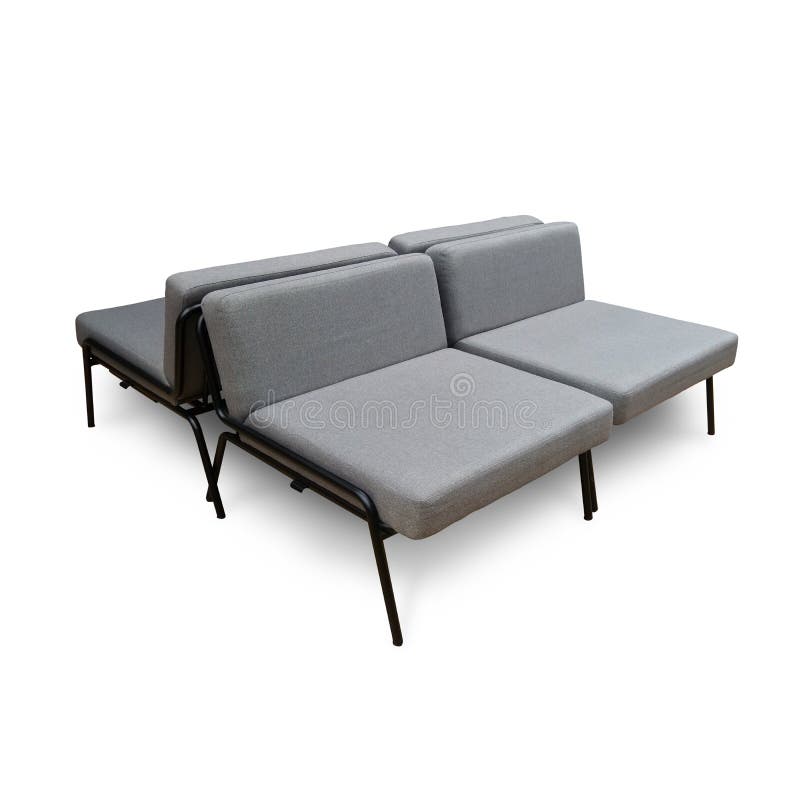 Modern Grey Color Chair on White Screen Background Stock Image - Image ...