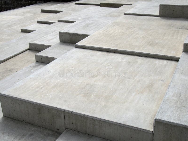 Modern Grey Concrete Angular Steps in Geometric Angular Shapes on ...