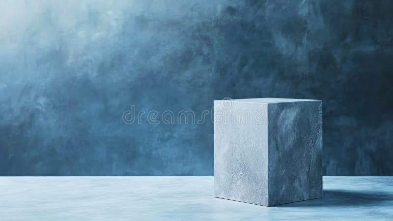 Modern Grey Packaging Box Mockup on Blue Textured Background with ...