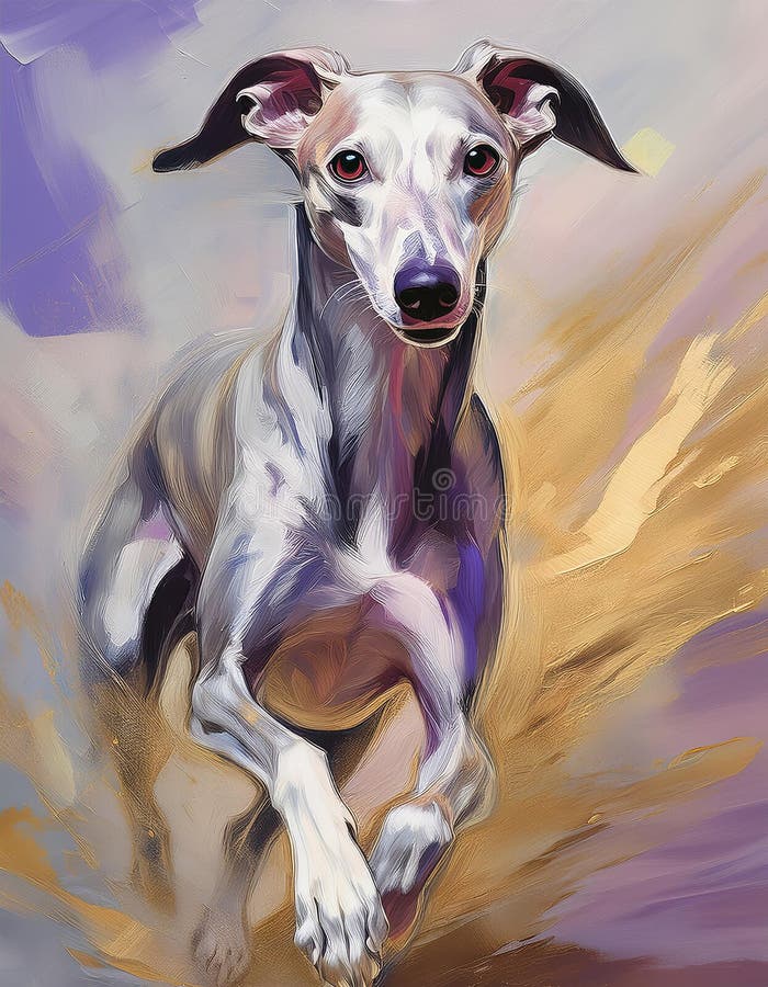 Modern Greyhound Composition Stock Illustration - Illustration of ...