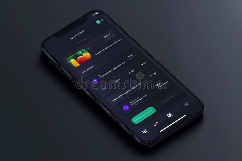 Modern Grocery Shopping App Interface Displaying Sleek Design and ...