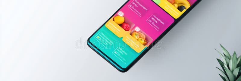 Modern Grocery Shopping App Interface Featuring Smooth Gradients and ...