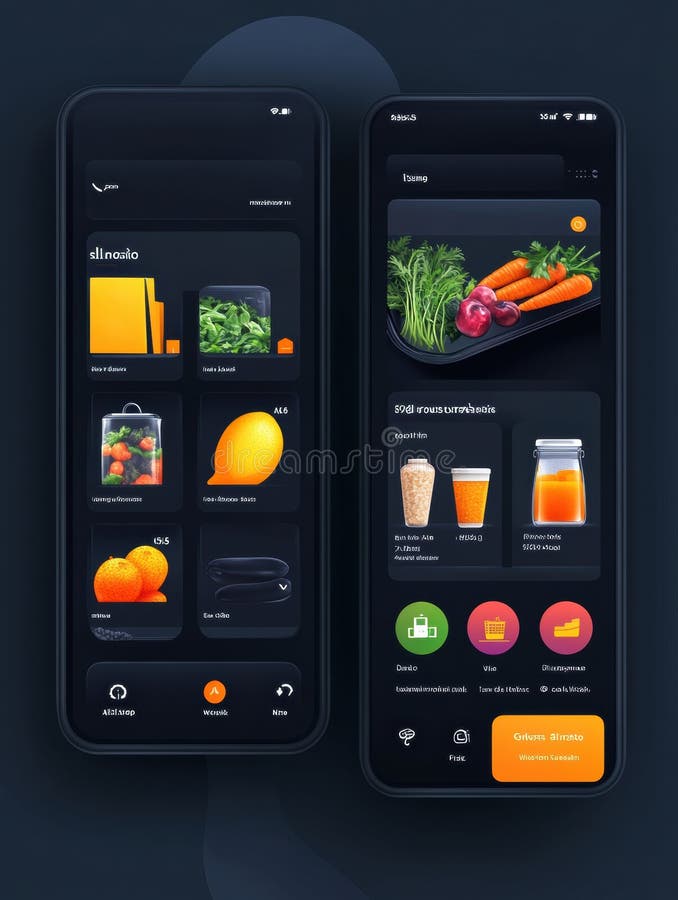 Modern Grocery Shopping App UI with Sleek Design and Clean Typography ...