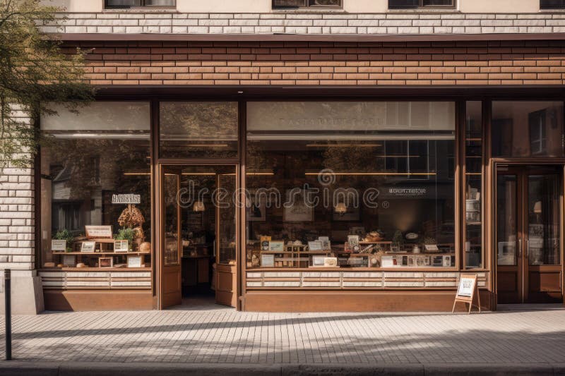 Modern Grocery Store Exterior Featuring Large Window Display and ...
