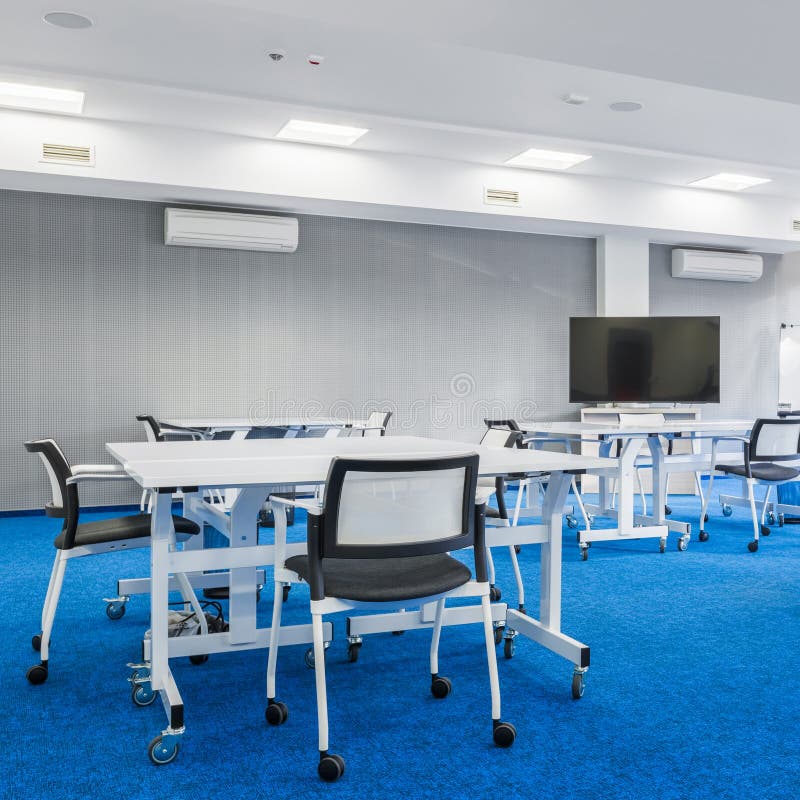 Stylish and Modern Group Study Room Stock Photo - Image of interior ...