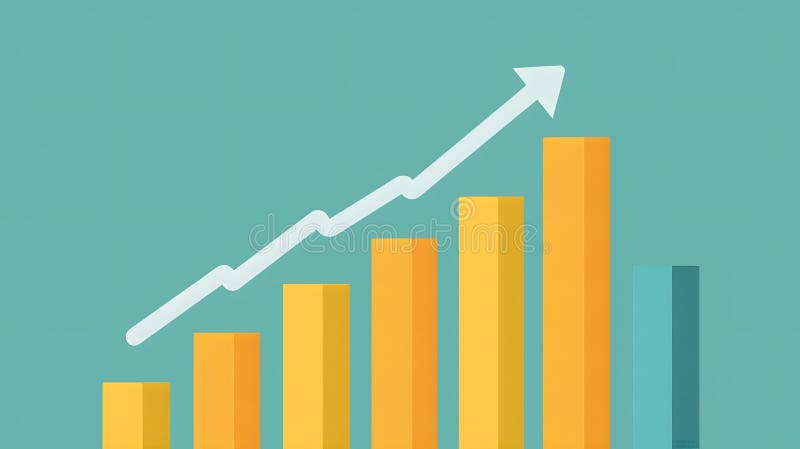 Modern Growth Chart with Upward Trend, Ai Generated Stock Illustration ...
