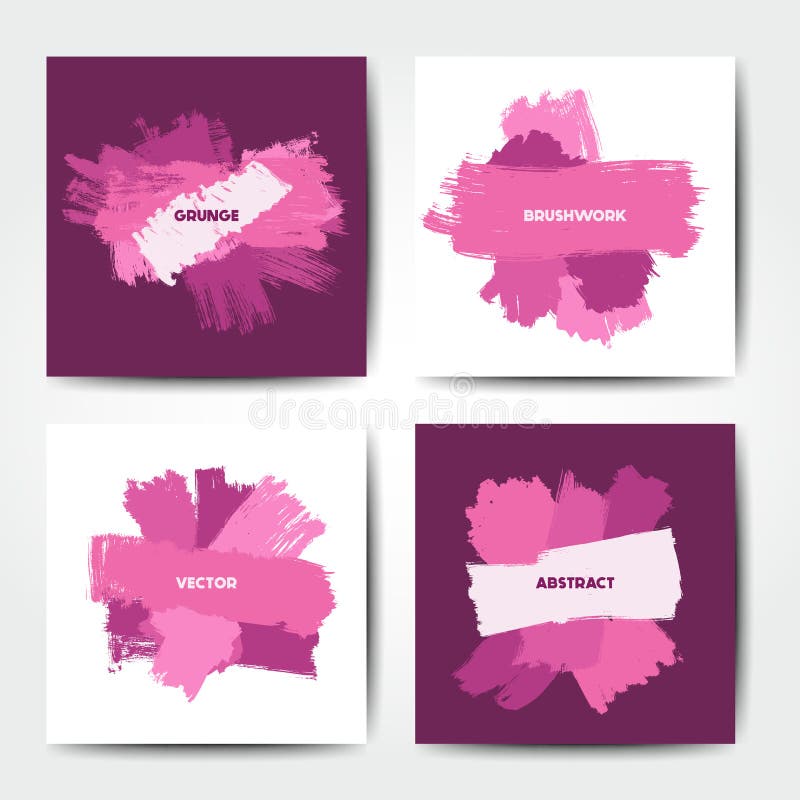 Modern Grunge Brush Postcard Template Stock Vector - Illustration of ...