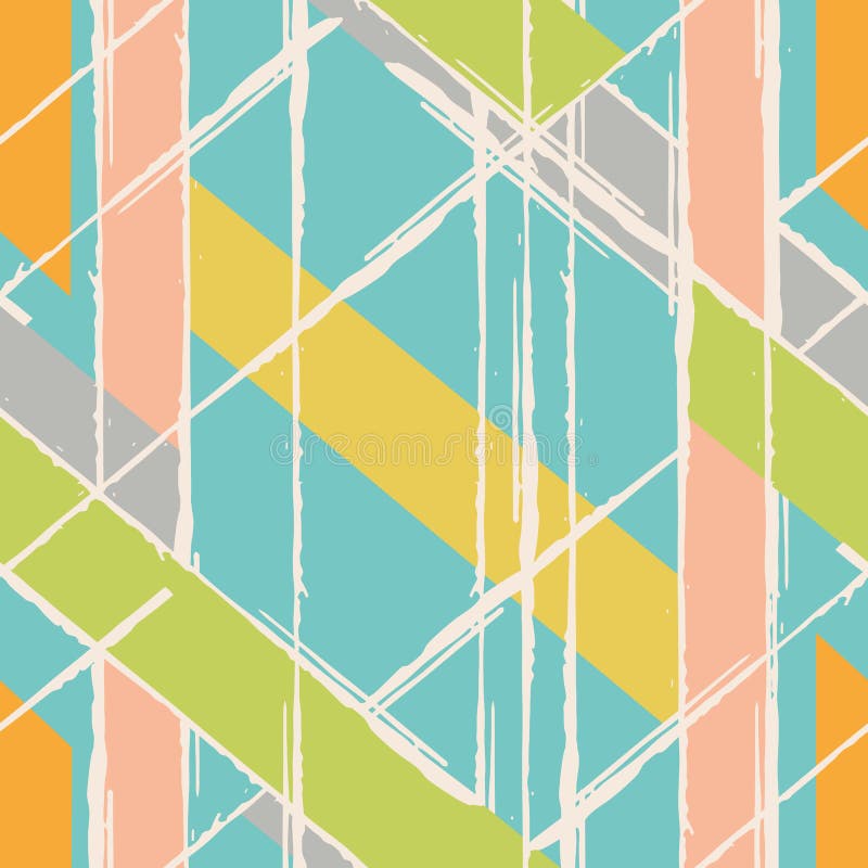 Modern Grunge Stripe Vector Seamless Pattern Background. Brush Stroke ...