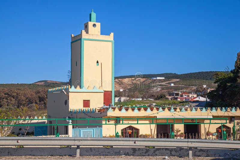 Gul Fyr Lock Malabata, Tangier, Marocko Arkivfoto - Bild av symbol ...