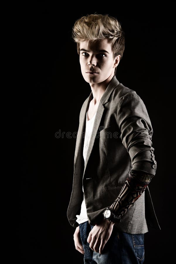 Modern guy stock image. Image of human, black, clothes - 39278363