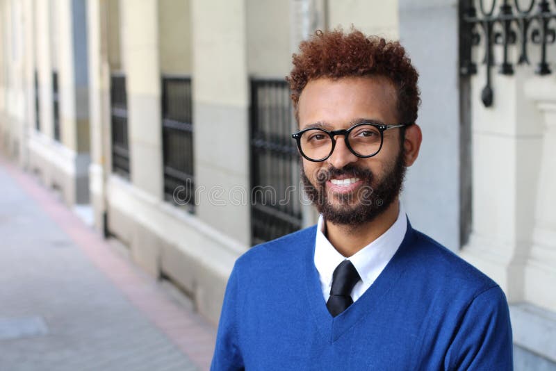 Modern Guy with a Modern Office Look Stock Photo - Image of dyed ...