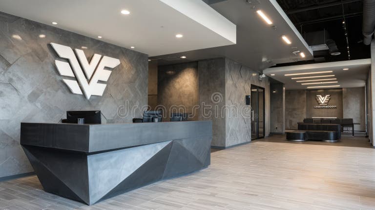 Modern gym reception area stock photo. Image of amenities - 392372270