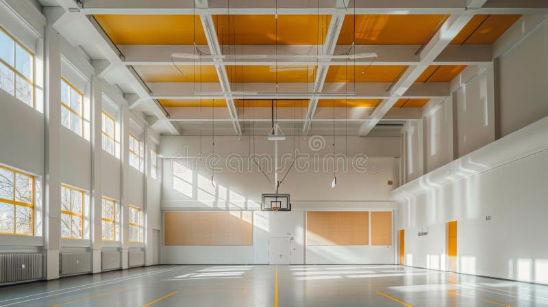 Modern Gymnasium with Natural Lighting - Generative AI Stock Photo ...