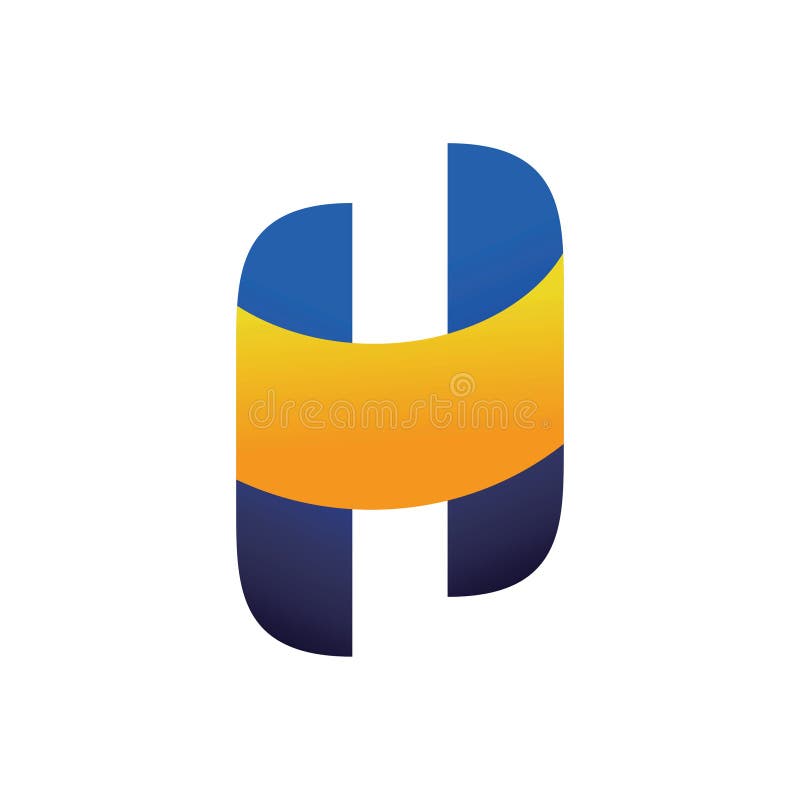 Modern H Letter Color Gradation Logo Design Stock Vector - Illustration ...