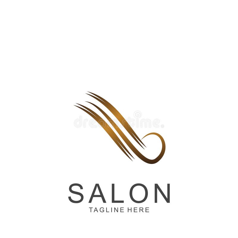 Modern Hair Salon Logo Design Stock Illustration - Illustration of flat ...