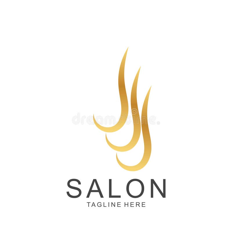 Modern Hair Salon Logo Design Stock Illustration - Illustration of line ...